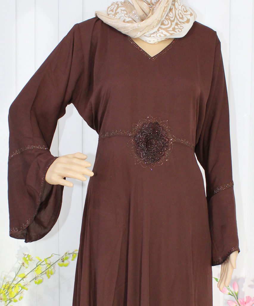 Burka-Abaya - Chestnut Color - NBA-5101 - Nazon Brand
