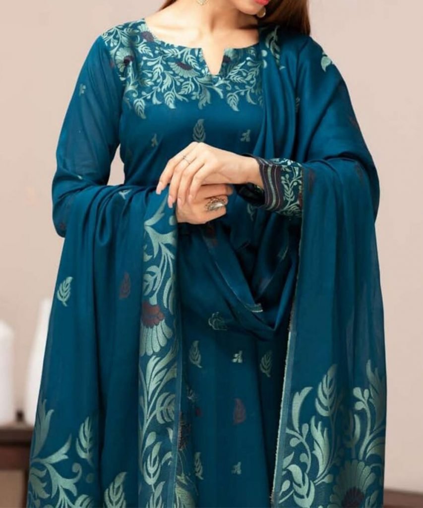 Pakistani Lawn Double Colour Jacquard Brosha